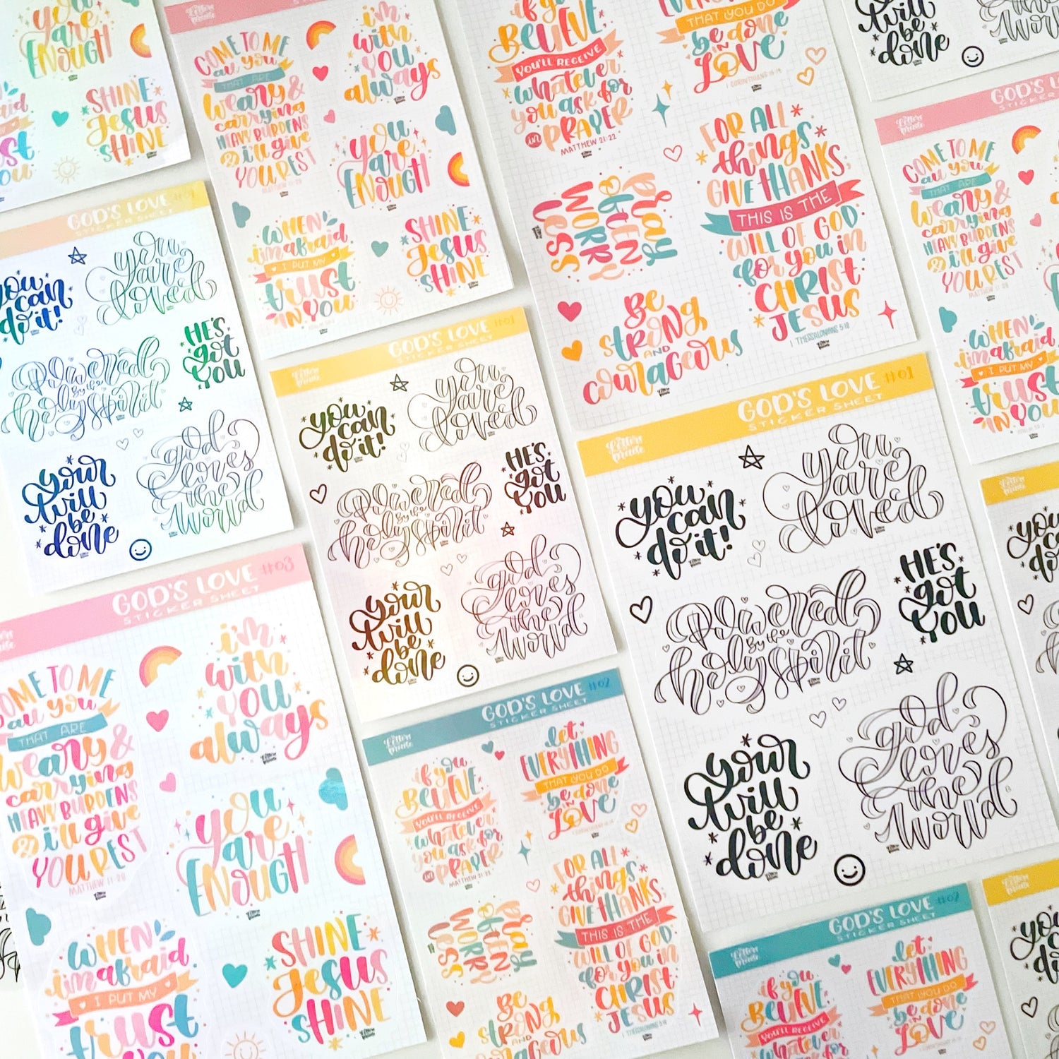 Sticker Sheets – Letters Of Praise